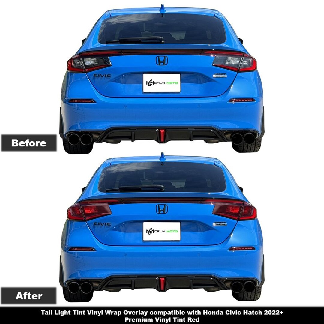 Crux Moto Tail Light Tint Vinyl Wrap Overlay Red Compatible With Honda ...