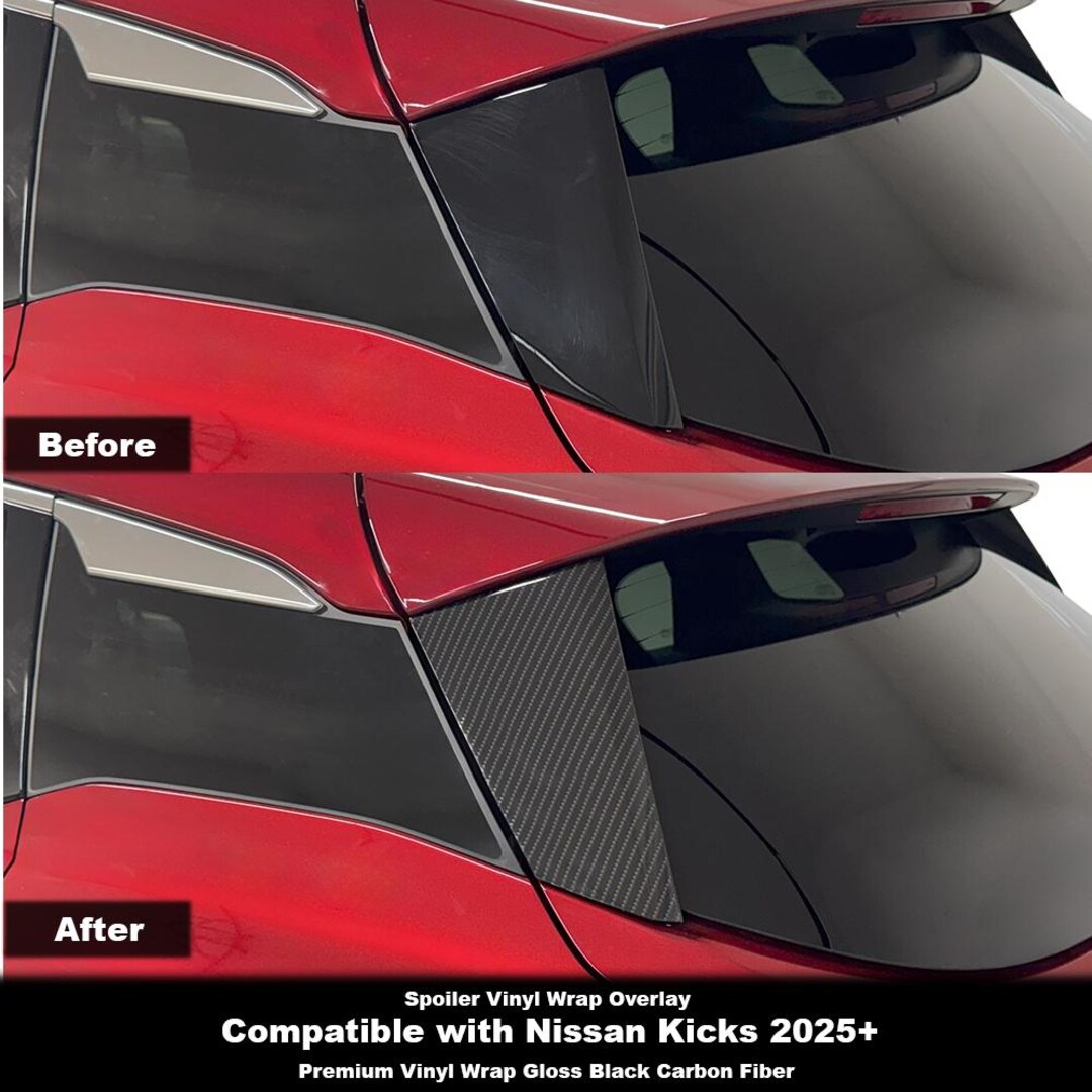 Crux Moto Spoiler Vinyl Wrap Overlays Gloss Black Carbon | Precision ...