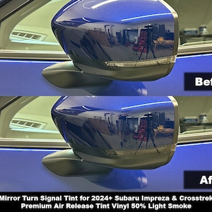 Crux Motorsports Light Smoke 50% Mirror Turn Signal Tint for 2024 ...