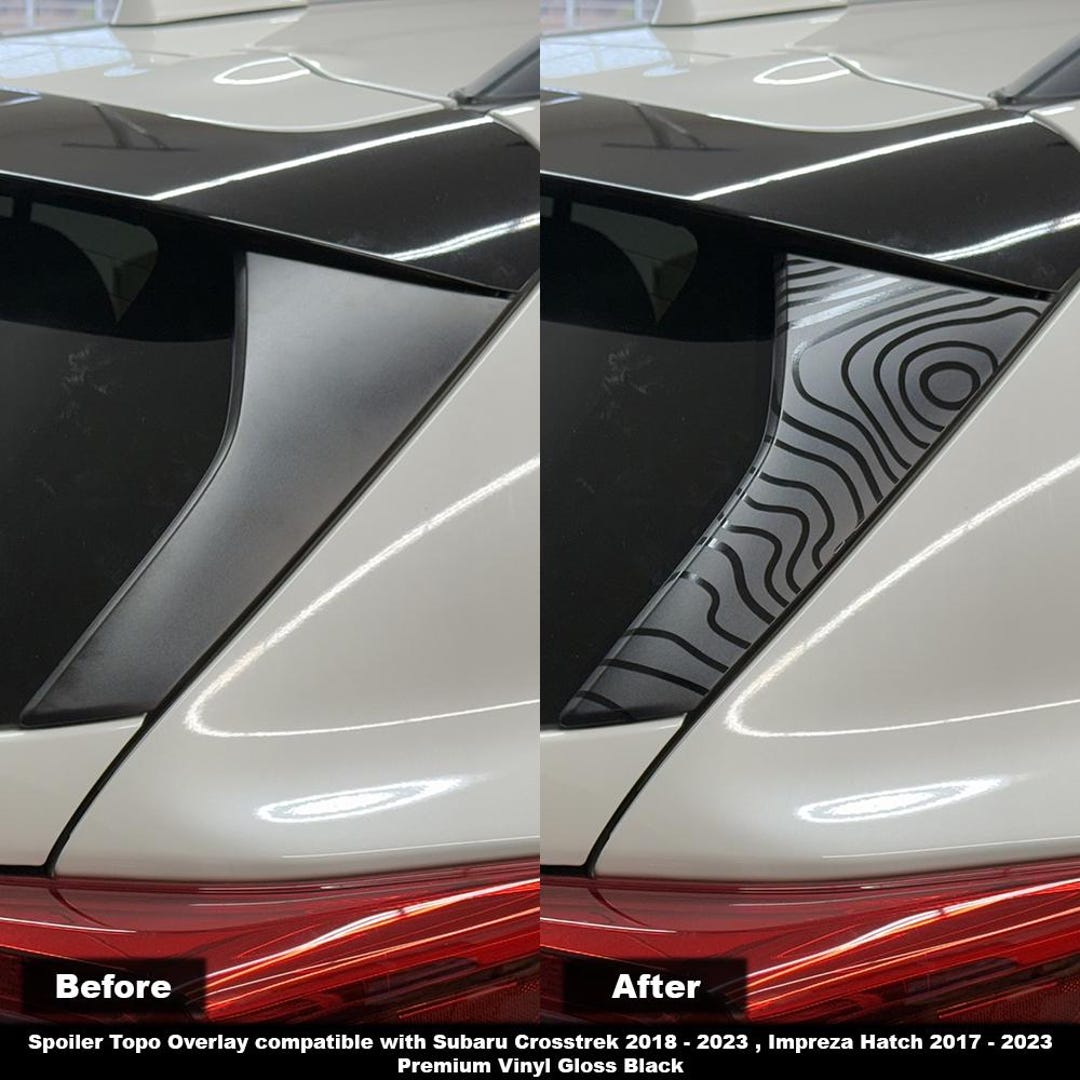 Crux Motorsports Spoiler Topographical Map Vinyl Wrap Compatible With ...