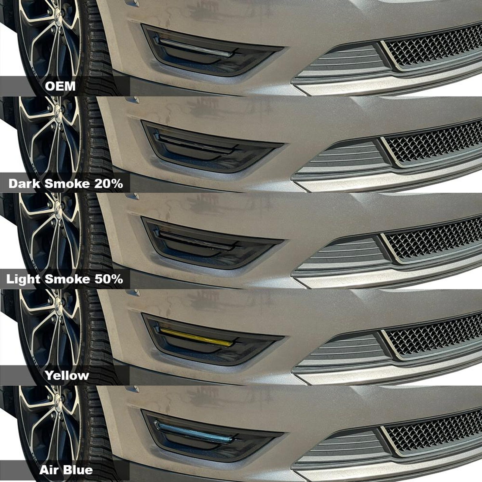 Crux Moto Fog Light Tint Vinyl Wrap Overlay Air Blue Compatible With ...