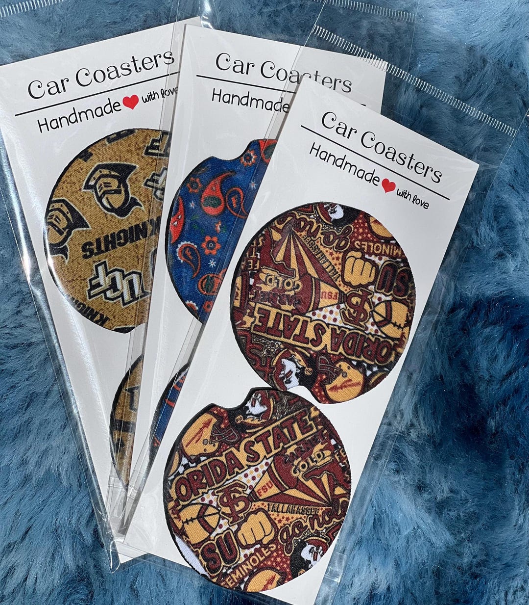 College Car Coasters - Etsy