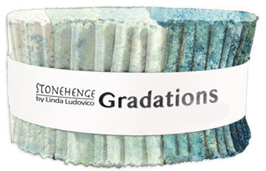 STONEHENGE Gradations Blue Planet Quartz SGRAD40-48 Jelly Roll Strip 40 ...