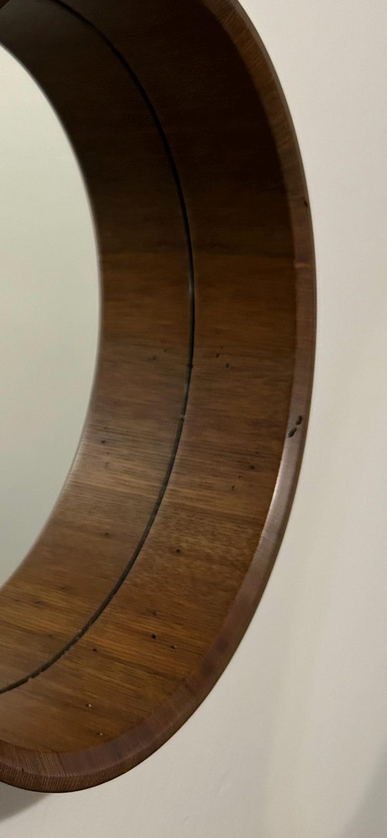 Reclaimed American Wormy Chestnut & Leather Captains Mirror - Etsy