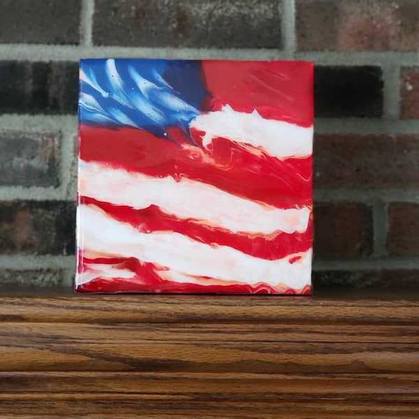 American Flag Acrylic Painting - Etsy