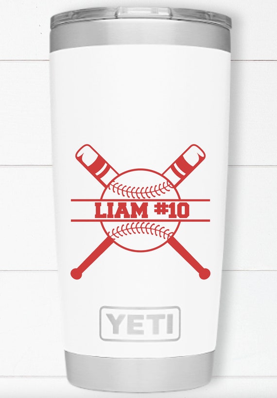 Baseball With Name Vinyl Decal Personalized Sports - Etsy