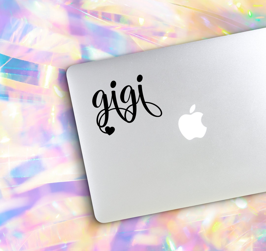 Gigi Sticker, Gigi Heart Sticker, Gigi Car Laptop Vinyl Decal Sticker ...