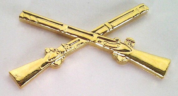 Infantry Crossed Rifles large 1-3/4 US Army Military - Etsy