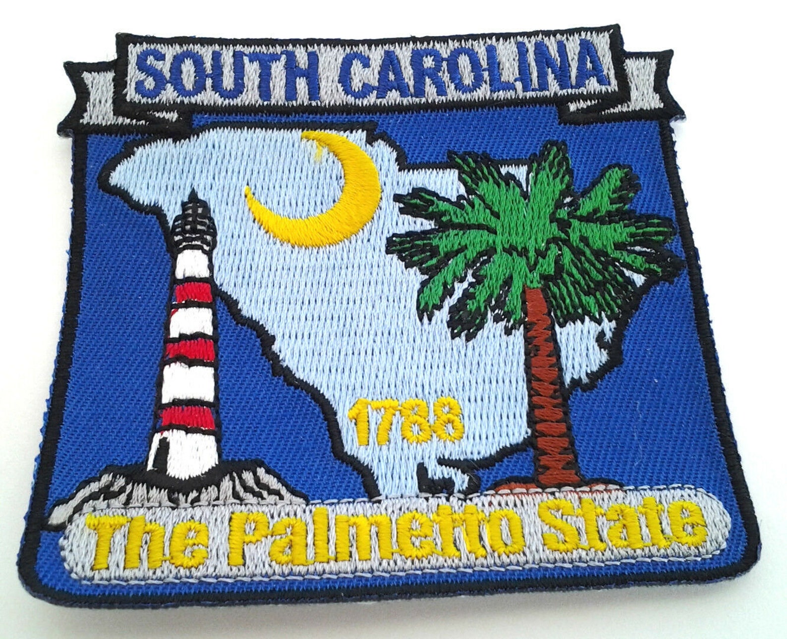 South Carolina State Map 3-1/2 Embroidered Biker Patch 6741 22 Free ...