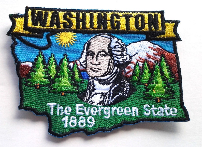 Washington State Map (3-3/8") Patch 6748 22 Free Shipping With Tracking ...