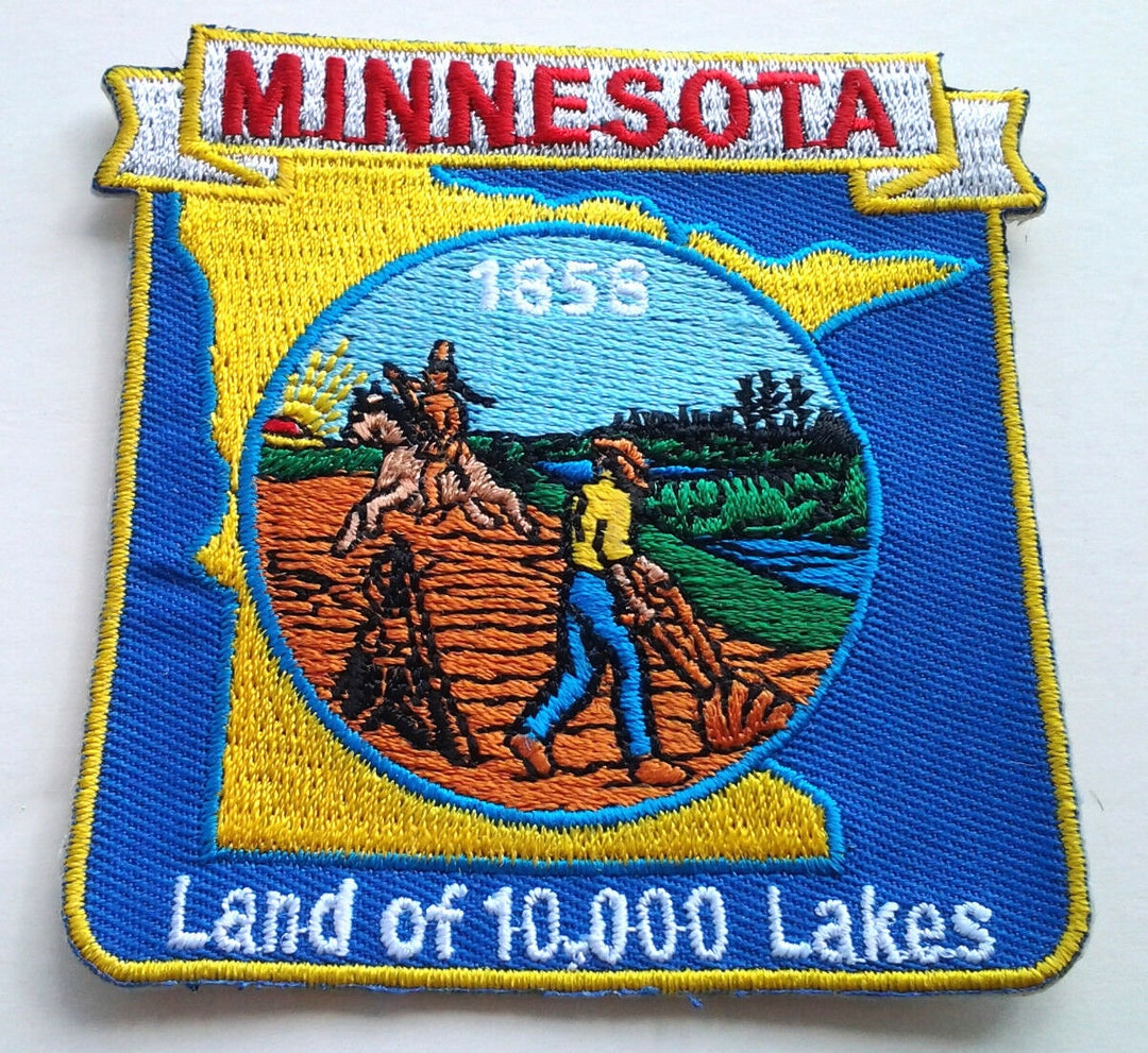 Minnesota State Map (3") Biker Patch 6724 22 Free Shipping With ...