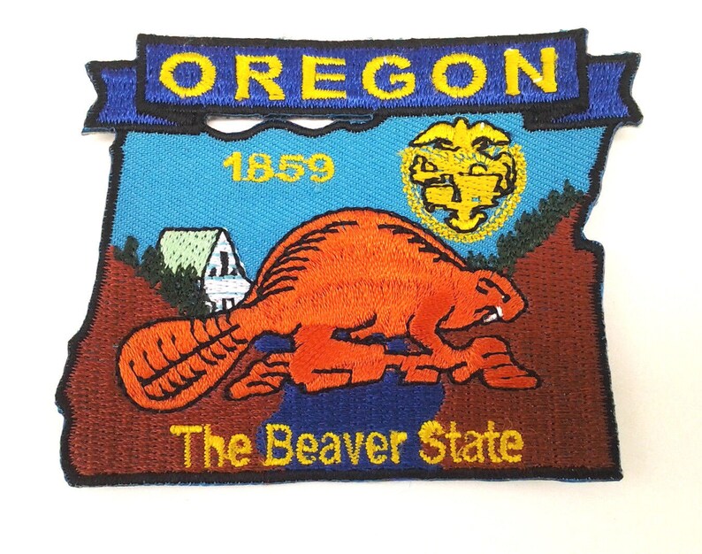Oregon State Map (3-1/4") Biker Patch 6738 22 Free Shipping With ...