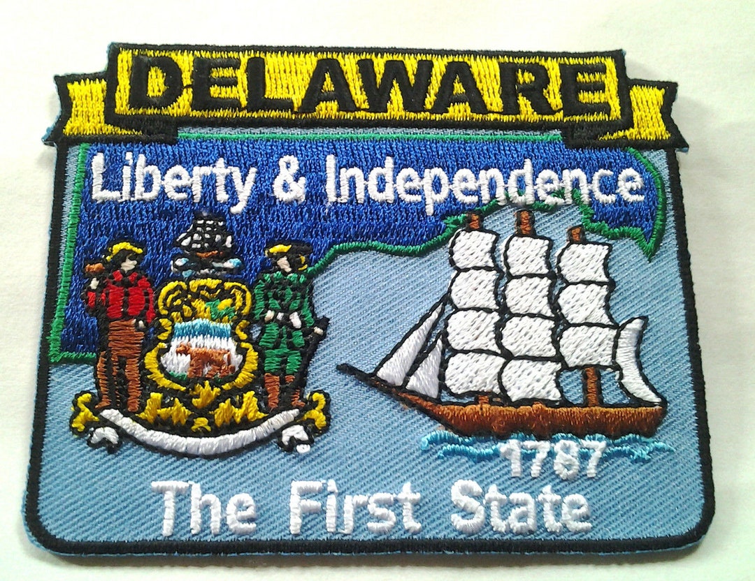 Delaware State Map (3-1/2") Biker Patch 6708 22 Free Shipping With ...