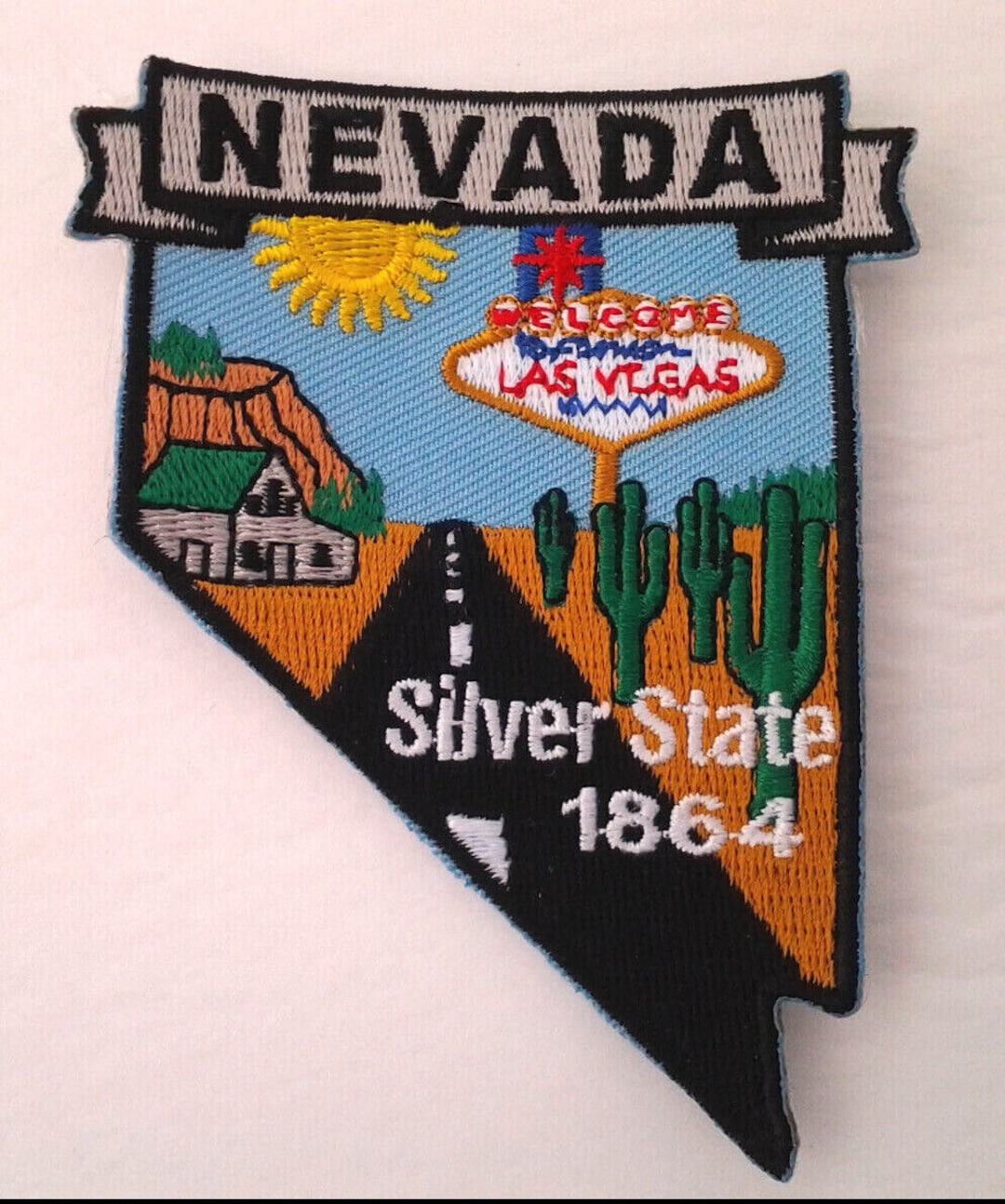 Nevada State Map (3-5/8") Embroidered Patch 6729 22 Free Shipping With ...