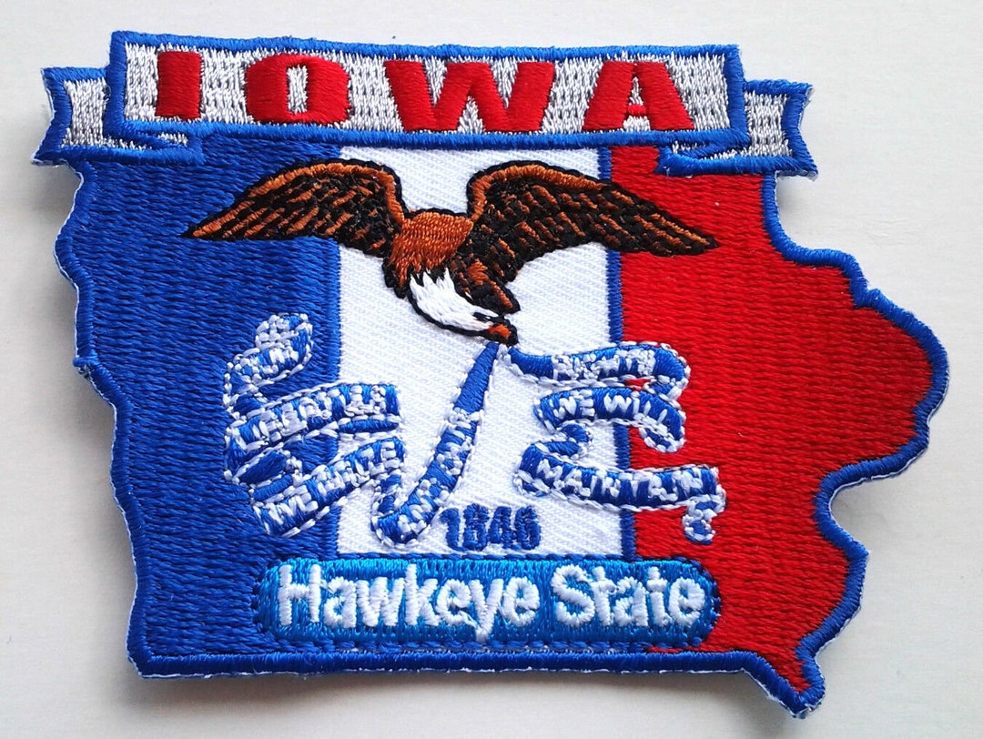 Iowa State Map (3-3/8") Patch 6716 22 Free Shipping With Tracking - Etsy