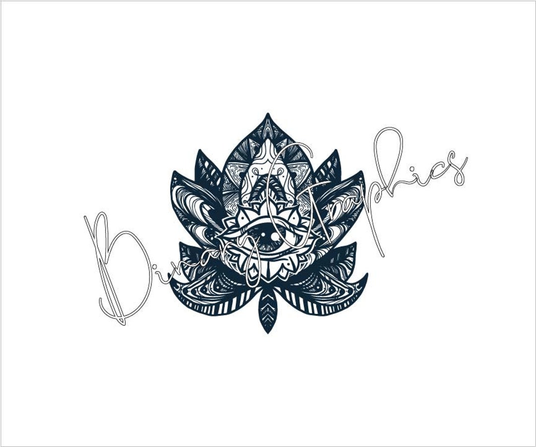 Eye Lotus Digital File: SVG AI DXF Pdf Cdr Vector Raster Graphic for ...