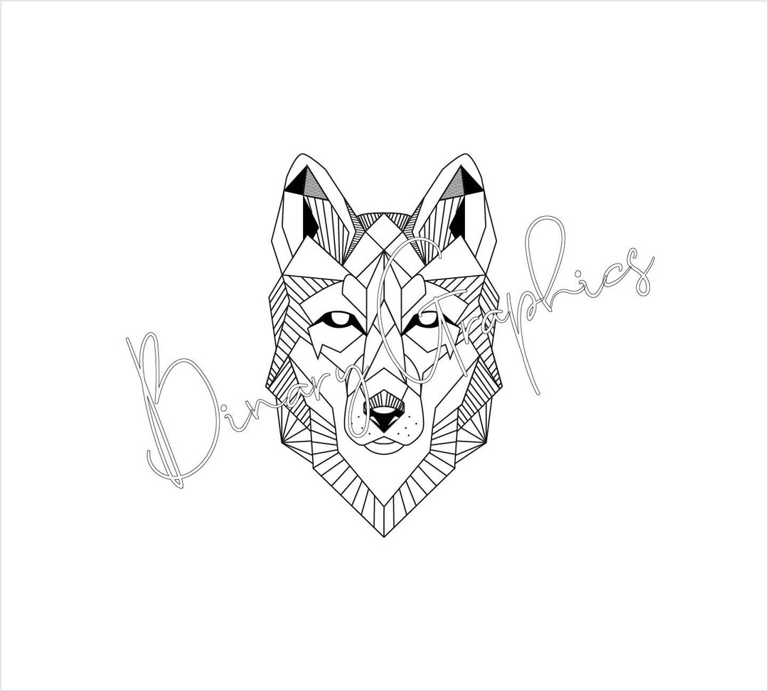 Wolf Head Digital File: SVG AI DXF Pdf Vector Raster Graphic for Laser ...