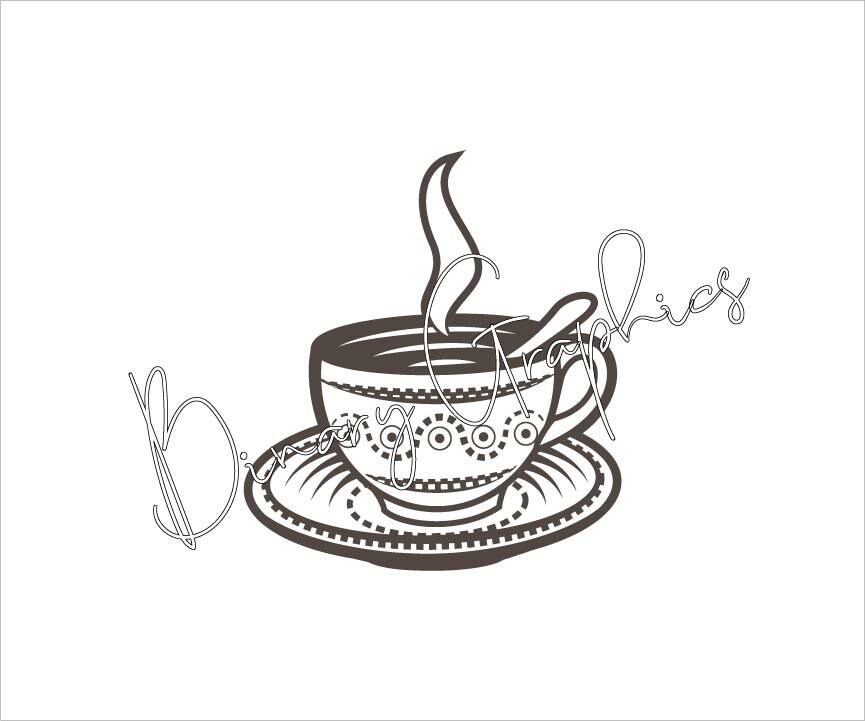 Coffee Cup Digital File: SVG AI DXF Pdf Cdr Vector Raster Graphic for ...
