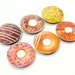 Doughnut Magnets Set 6-piece Glass Magnets Set 1 Round Magnets Food ...