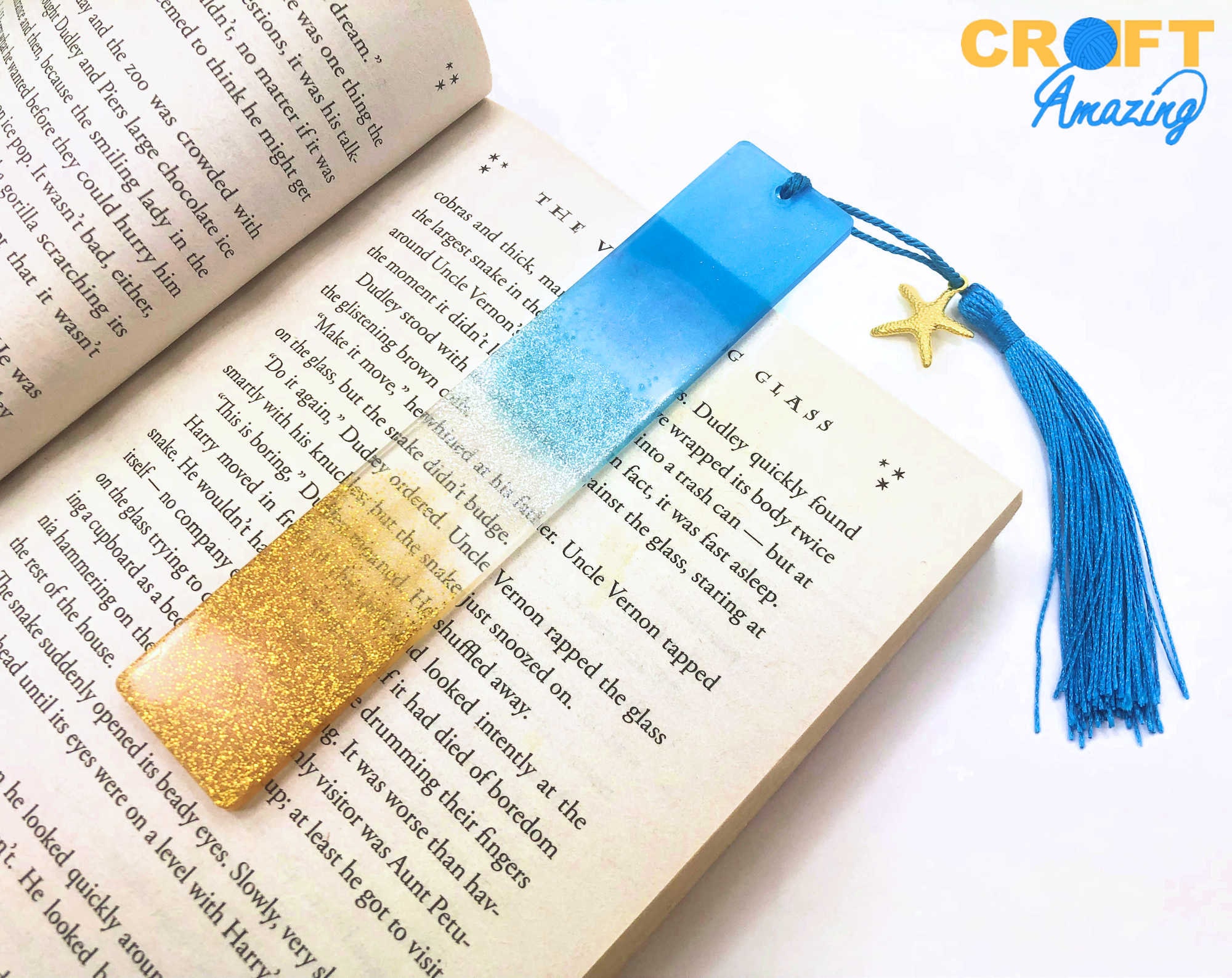 Sculpting & Forming Large gold sparkly bookmark Craft Supplies & Tools ...