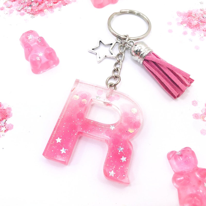 Initial Keychain - Etsy