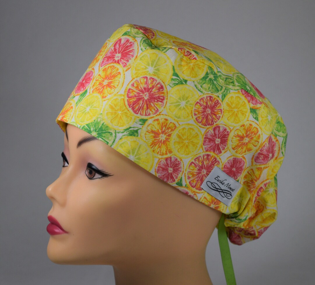 Teardrop Scrub Caps: Grapefruit, Lemons and Limes- OH MY! - Etsy