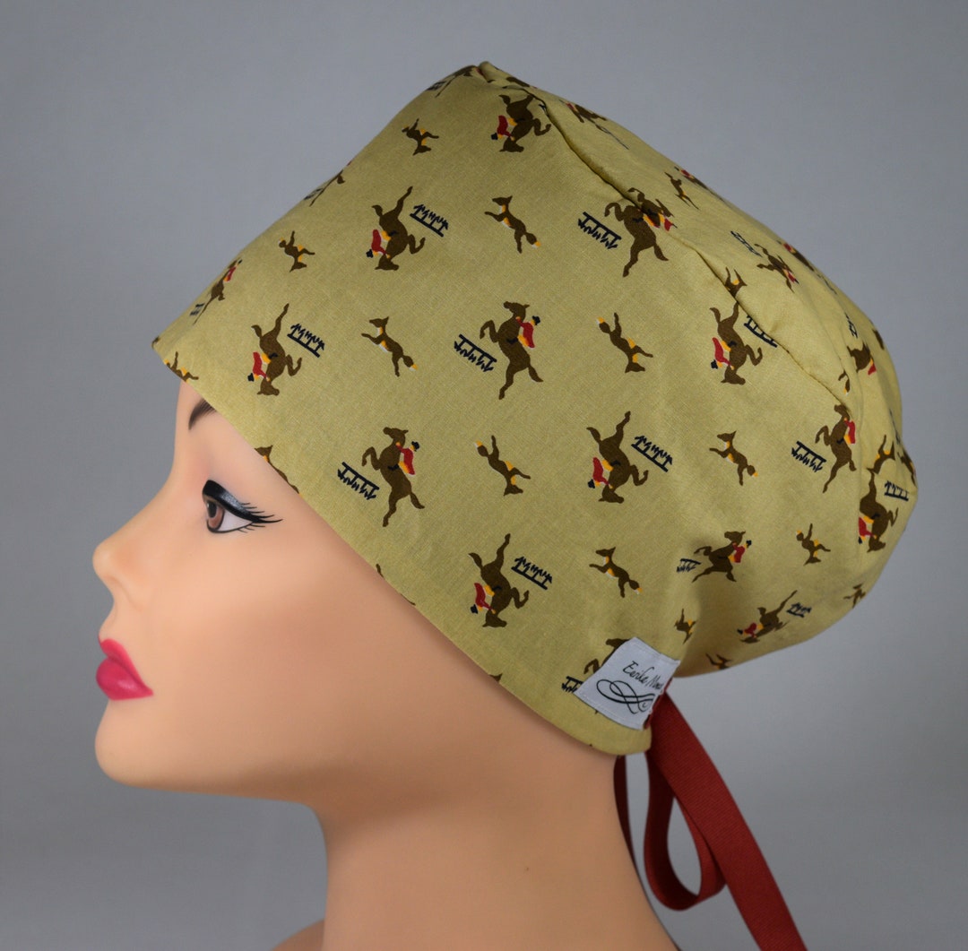 LARGE Euro Style Scrub Cap, Fox Hunt - Etsy