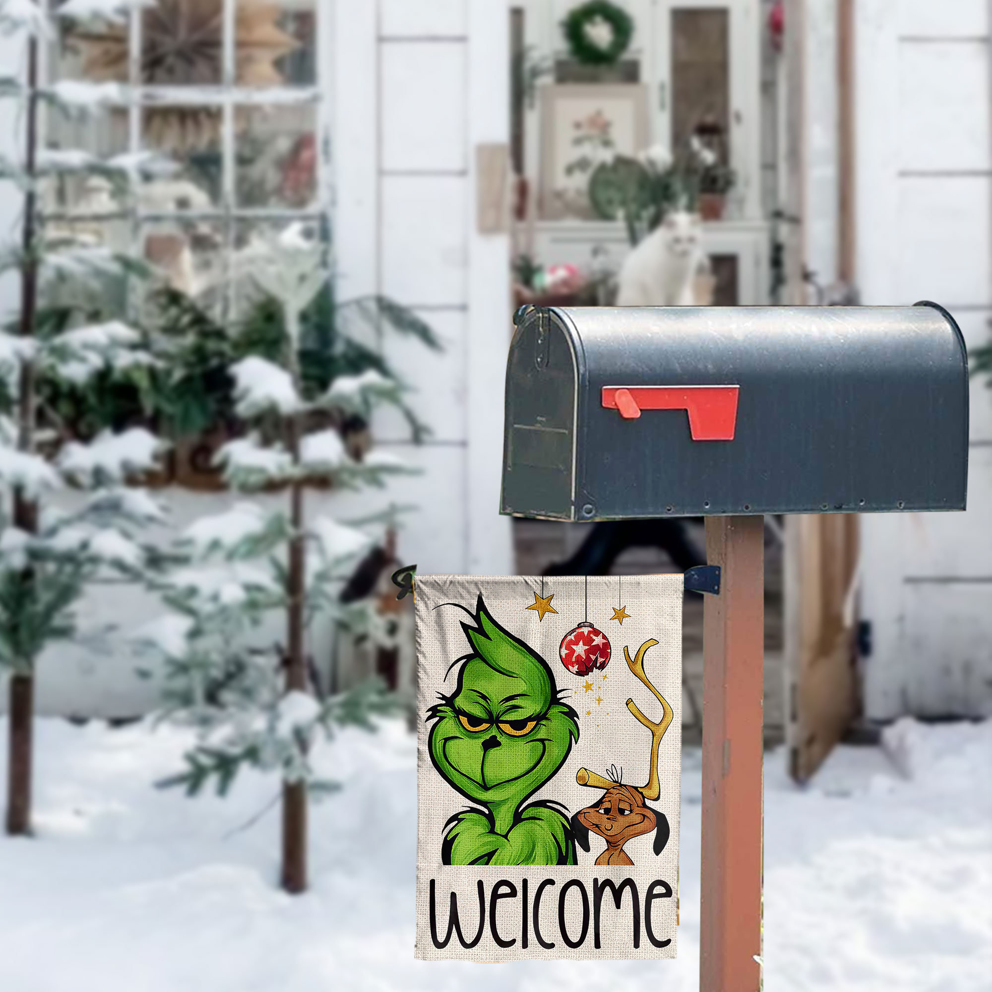 Merry Grin Grin Christmas Garden Flag sold by Tinted Turd | SKU ...