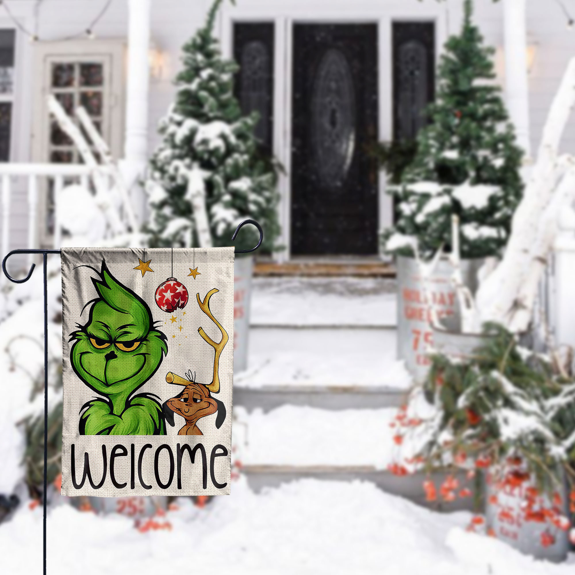 Merry Grin Grin Christmas Garden Flag sold by Tinted Turd | SKU ...