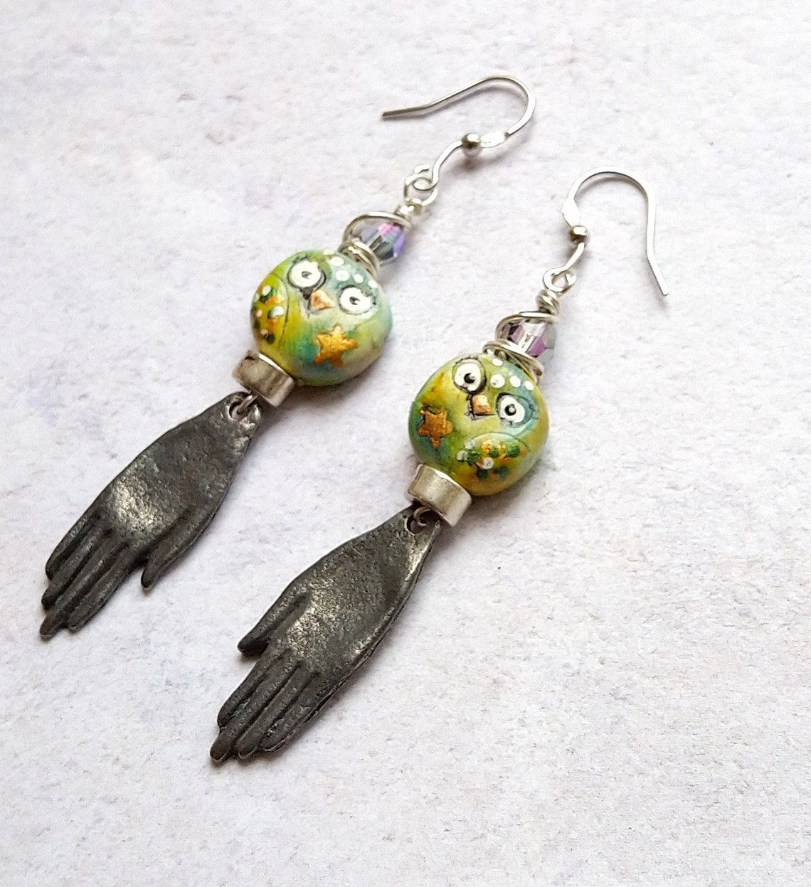 Owl Artisan Earrings,polymer Clay Owl Artisan Earrings,artisan Earrings ...