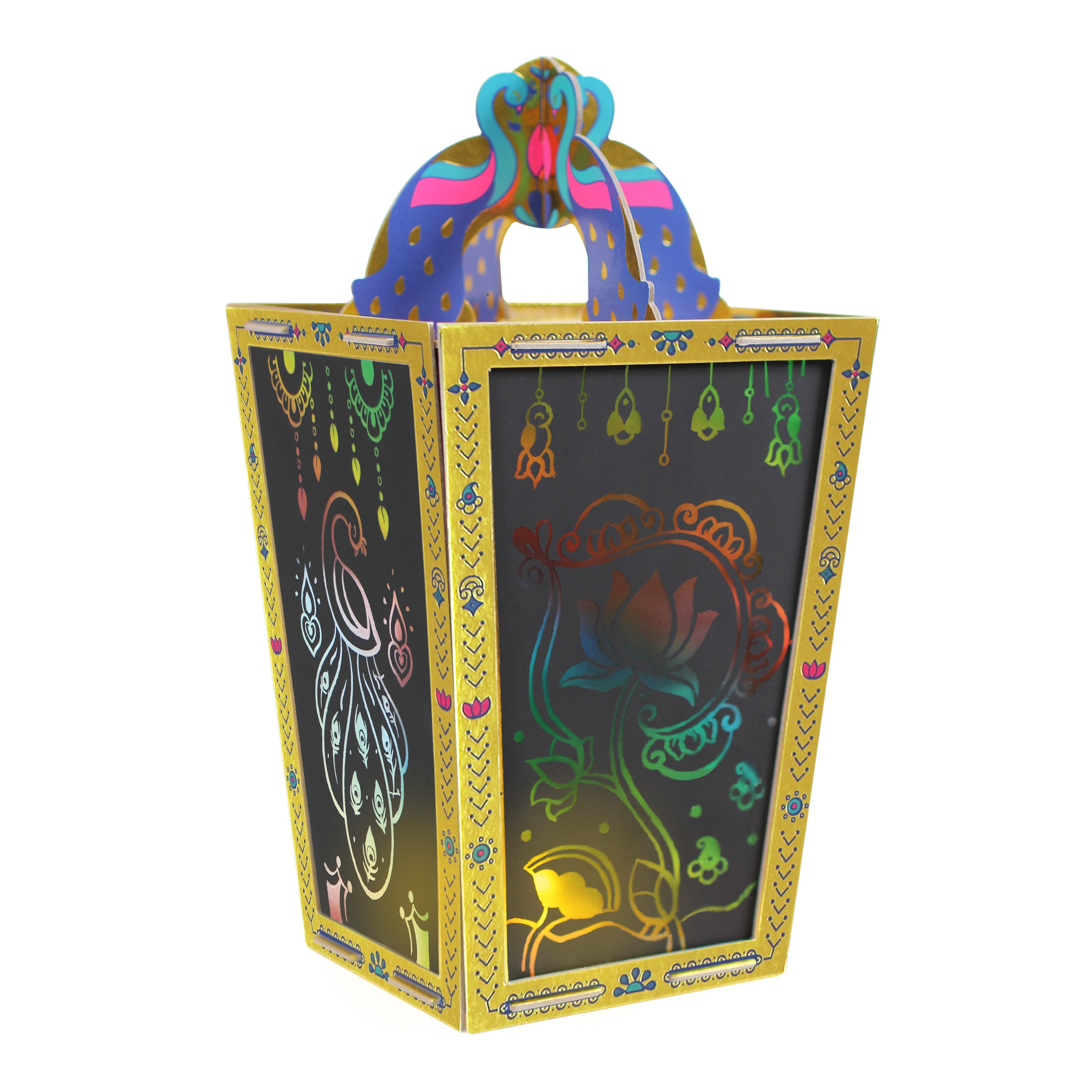 Rangoli Mandala Scratch Art Lantern Kit - Perfect Summer Time Activity ...