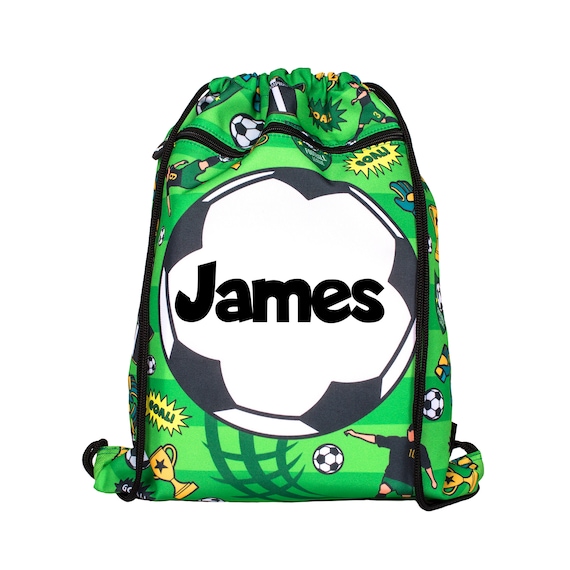 Personalised Kids Drawstring Bag With Zipped Pocket PE Bag - Etsy UK
