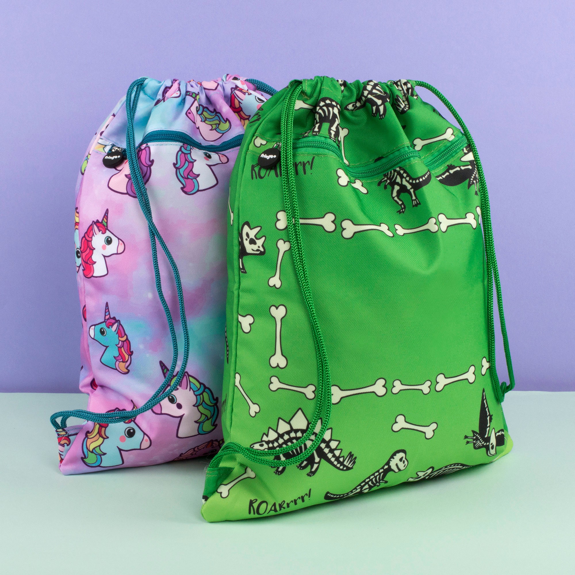 Personalised Kids Drawstring Bag With Zipped Pocket PE Bag - Etsy UK