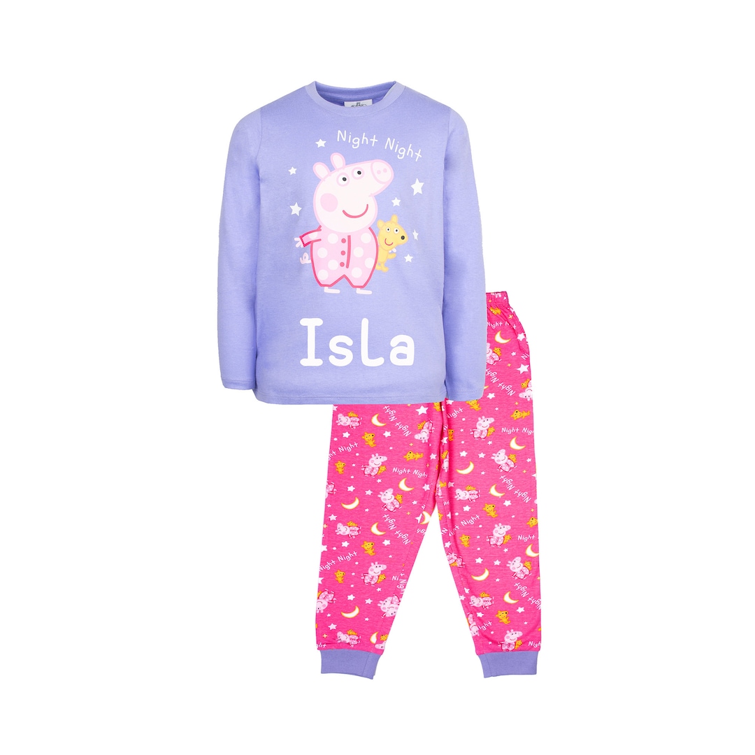 Personalized Peppa Pig Pajamas: 100% Cotton Sleepwear - Etsy