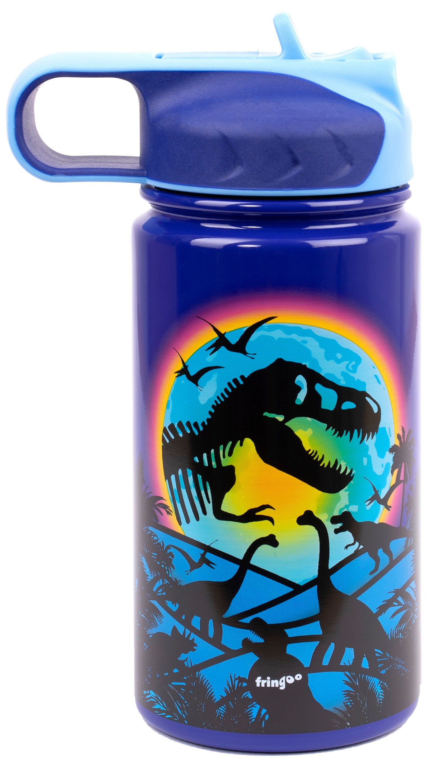 Fringoo Short Stainless Steel Water Bottle 350ml With Straw - Etsy UK