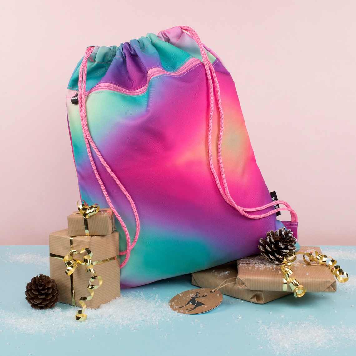 Personalised Kids Drawstring Bag With Zipped Pocket PE Bag | Etsy UK