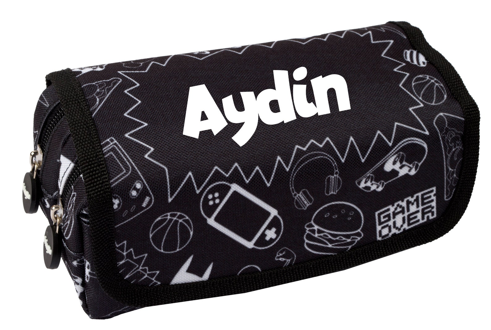 Personalised Kids Pencil Case 2 Compartment Large Stationery Pouch ...