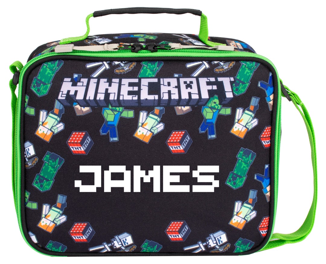 Minecraft Personalised Lunch Bag - Official Minecraft Merchandise ...