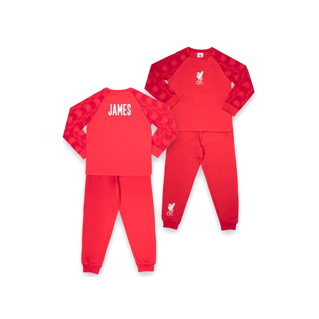 Liverpool F.C - Personalised Kids Pyjamas - Red Long Sleeve Pyjamas ...