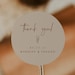 Round Wedding Favor Label Template — Editable Wedding Stickers ...