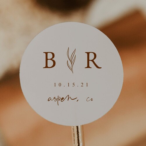 Round Wedding Favor Label Template Editable Wedding Stickers - Etsy