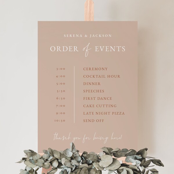 Wedding Timeline Sign - Etsy
