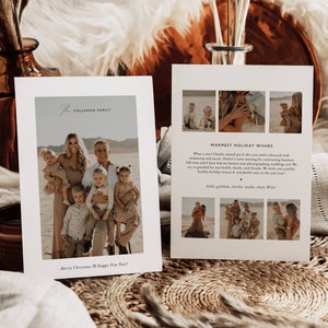 Modern Multi Photo Holiday Card Template — Photo Christmas Card ...