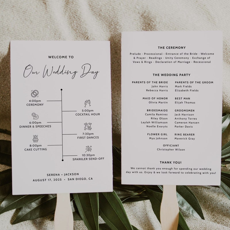 Diy Wedding Program - Etsy