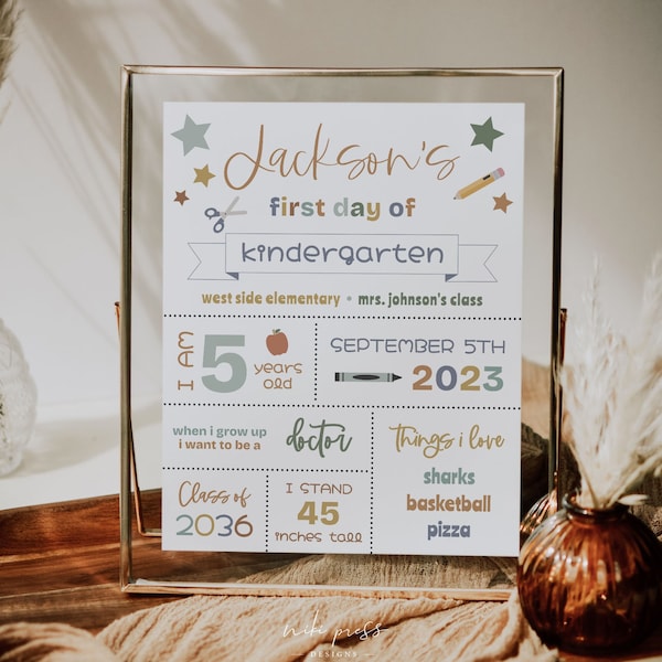 First Day of School Sign Printable - Etsy