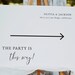 Wedding This Way Sign Template | Modern Wedding Direction Sign ...