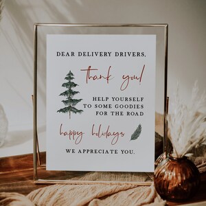 Delivery Driver Sign | Delivery Driver Thank You | Thank You Sign for ...