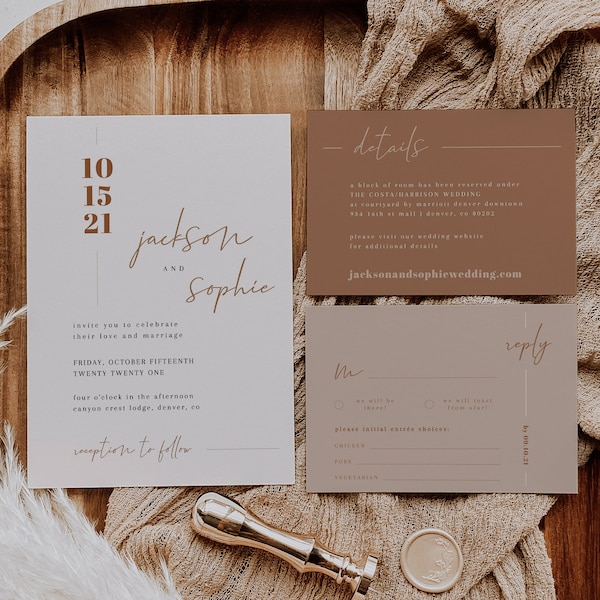 Wedding Invitation Suite - Etsy