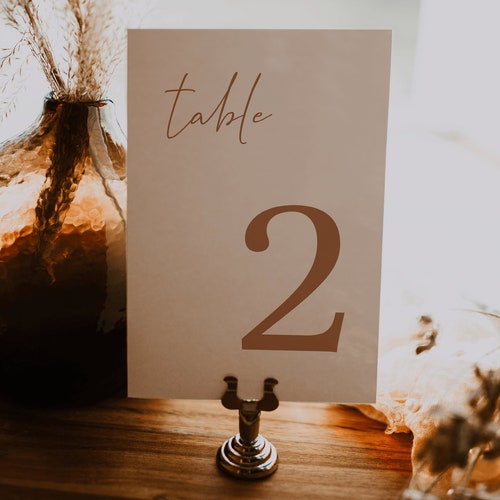 Terracotta Table Numbers Wedding Arch Table Number - Etsy