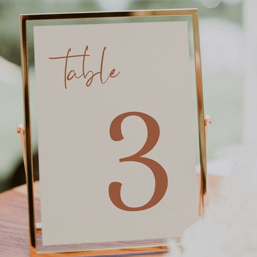 Desert Boho Table Numbers Template Printable Terracotta - Etsy